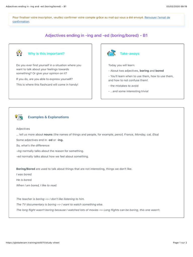 B1 Adjectives: Boring vs. Bored | PDF | Adjective | English Language