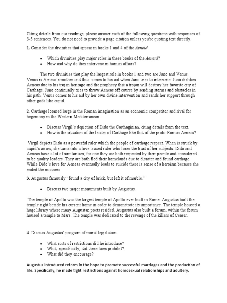 Worksheet 4 | Download Free PDF | Aeneas | Aeneid