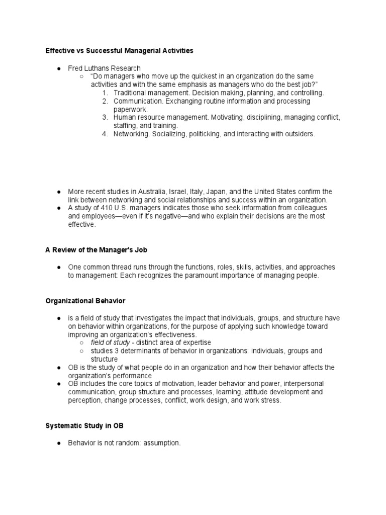 Effective vs Successful Management | PDF | Evidence Based Medicine ...