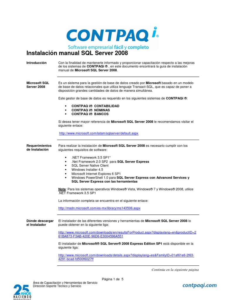 Instalacion Manual SQL Server 2008 | PDF | Servidor SQL de Microsoft | SQL