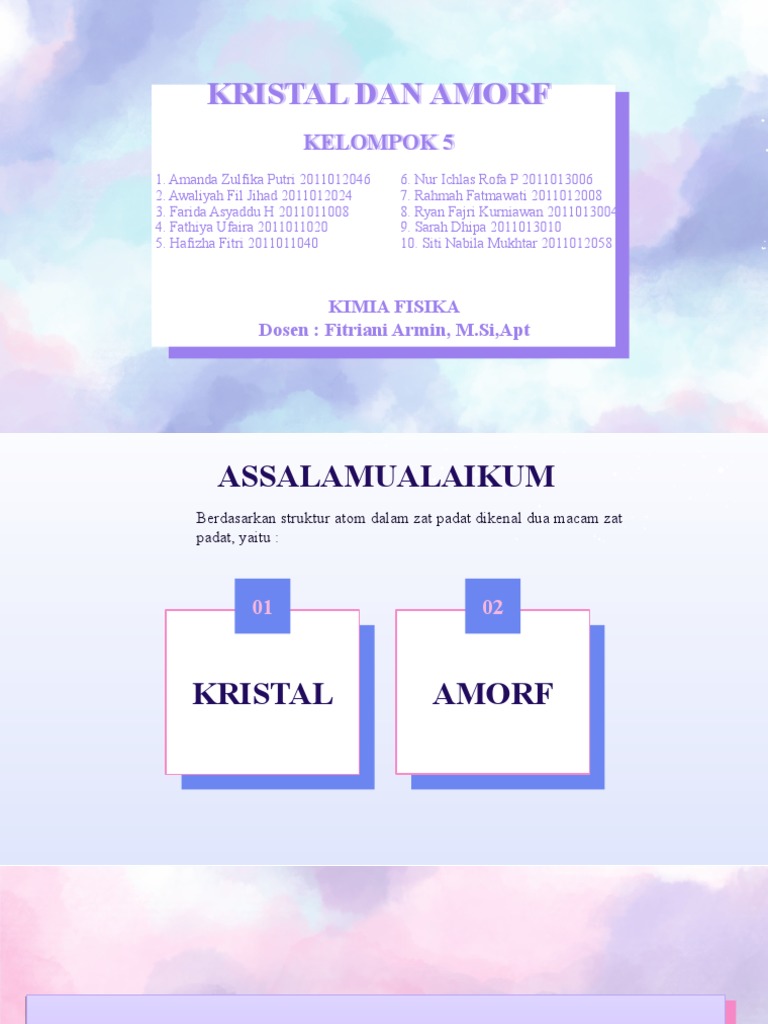 Perbedaan Kristal dan Massa Amorf | PDF