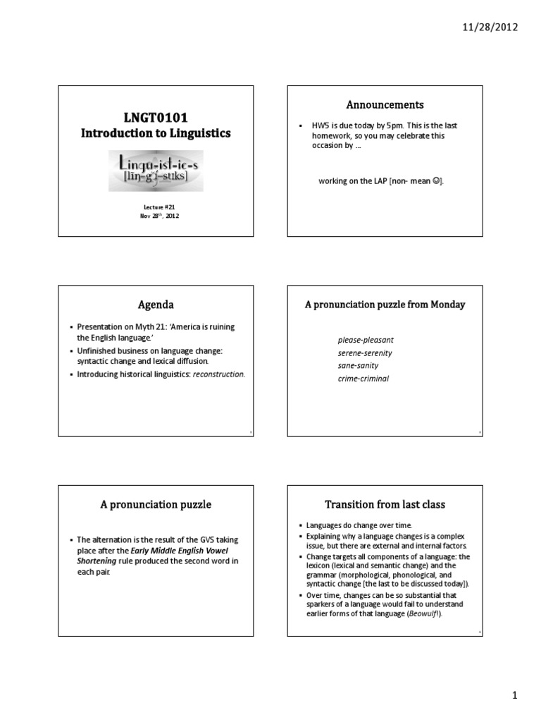 Syntactic Change and Lexical Diffusion: Exploring Shifts in Word Order ...