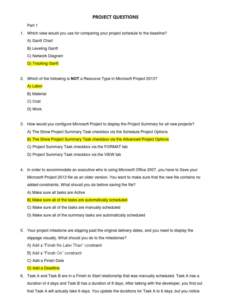 Project Questions | PDF | Microsoft Excel | Computer Science