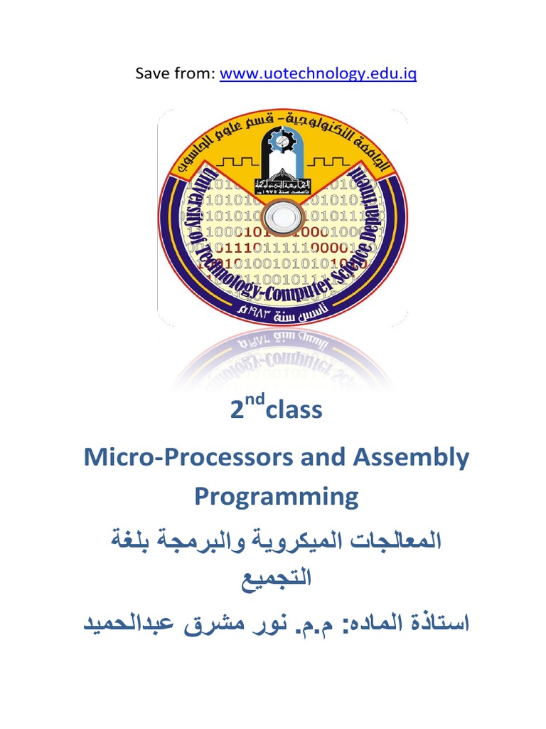 2 Micro-Processors and Assembly Programming Class: Save From | PDF | Read Only Memory | Random ...