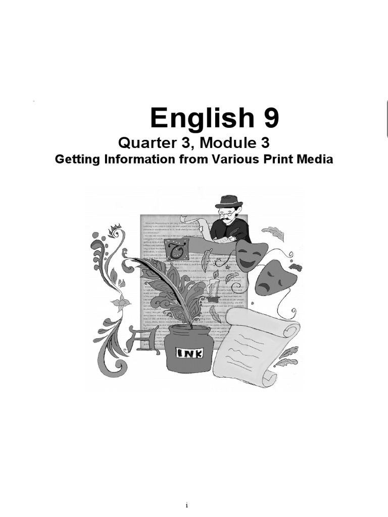English 9: Quarter 3, Module 3 | PDF | Books | Mass Media