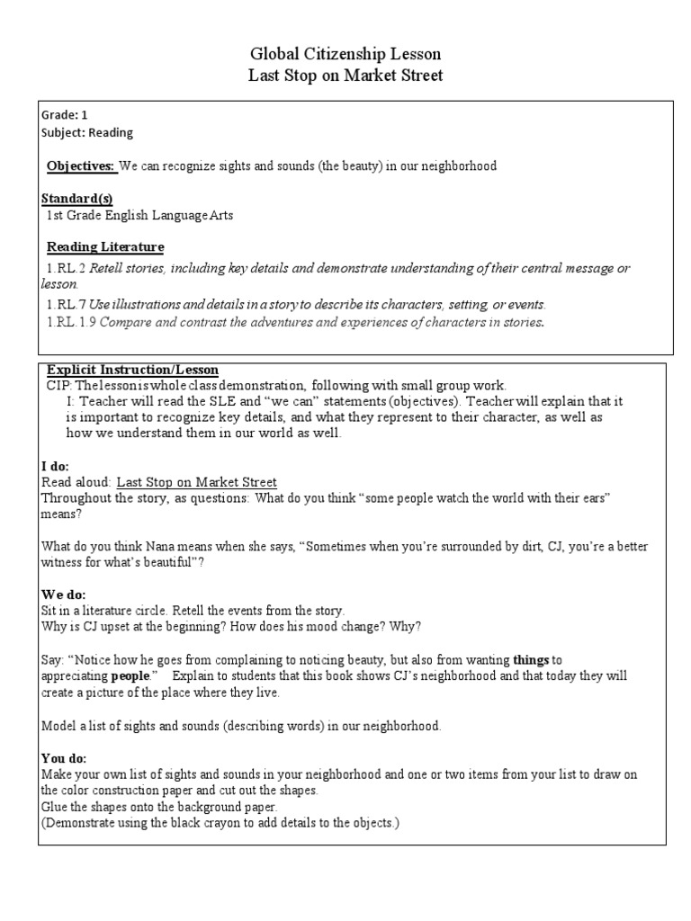 Global Citizenship Lesson | PDF