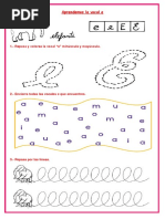 Actividades para la Vocal E | PDF | Hogar, jardinería y bricolaje | Arte