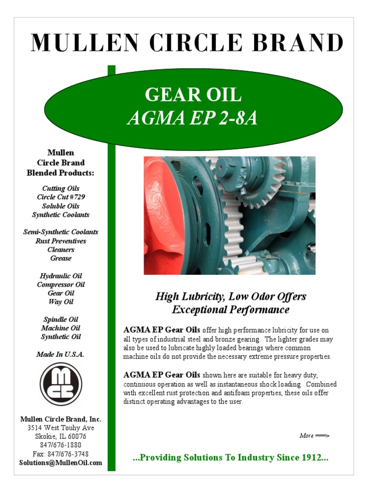Agma Ep Gear Oil | PDF | Oils | Materials