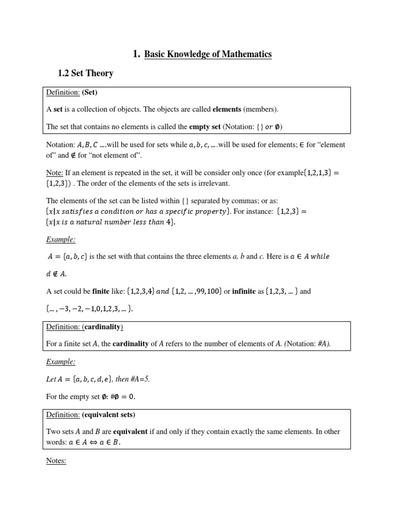 Understanding Set Theory Basics | PDF | Set (Mathematics) | Cartesian ...