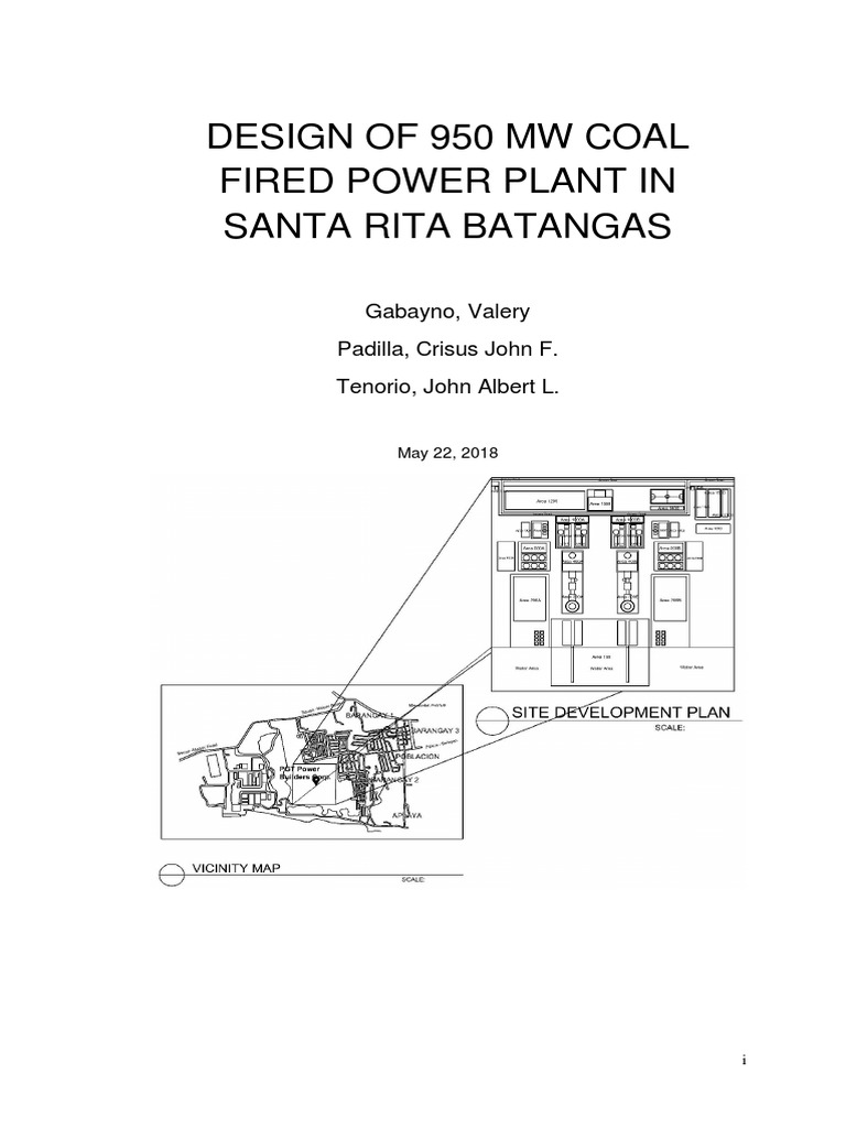 950 MW Coal Fired Power Plant Design | PDF | Boiler | Coal