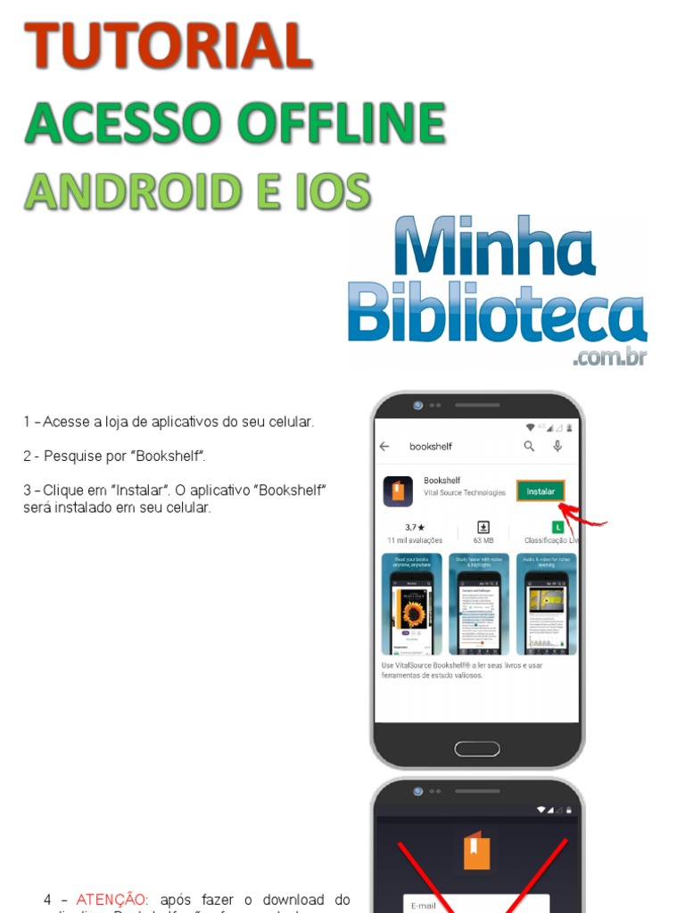 Tutorial OFFLINE CELULAR Minha Biblioteca Versão 3.0 | PDF | Bibliotecas | Programas