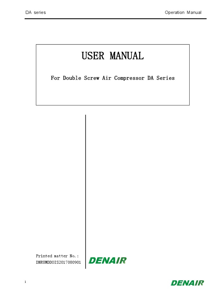Direct Driven Air Compressor | PDF | Valve | Ventilation (Architecture)