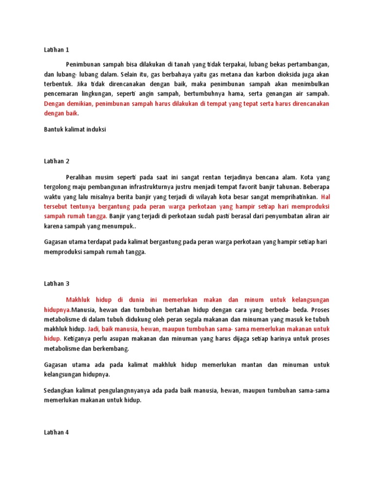 Latihan Menyusun Paragraf | PDF