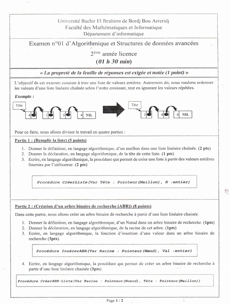 ASD Examen 2016 | PDF