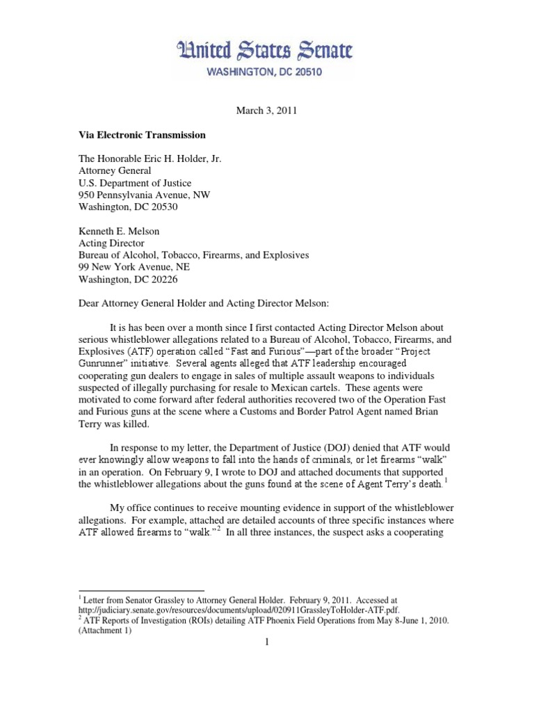 Whistleblower Concerns on ATF Strategy | PDF