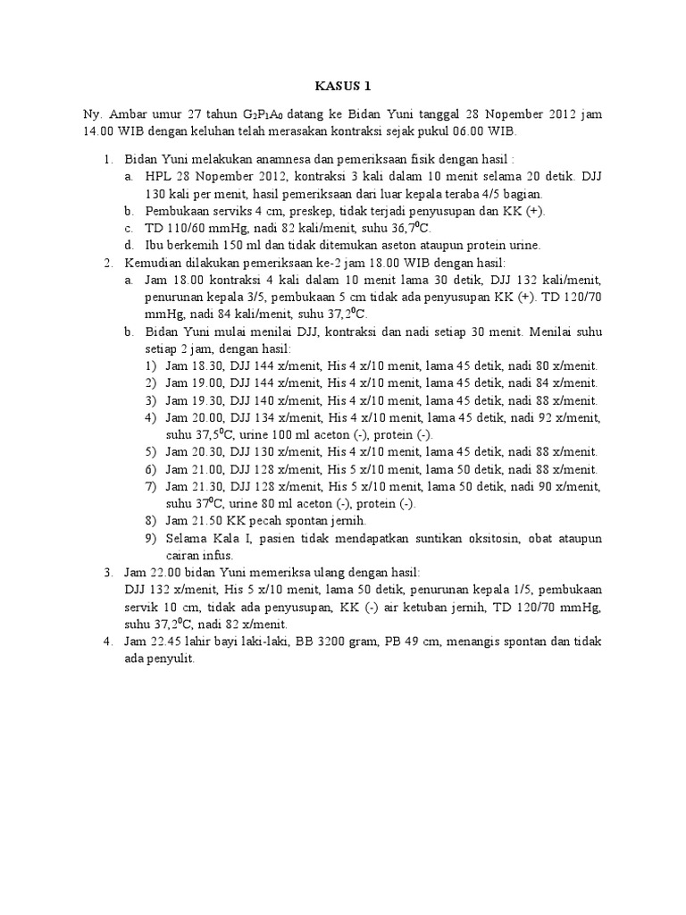 Soal Partograf | PDF