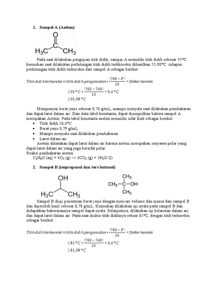 IDENTIFYING AN UNKNOWN SAMPLE | PDF