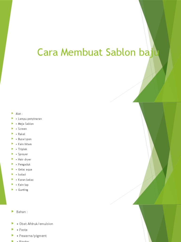 Cara Membuat Sablon Baju | PDF | Seni