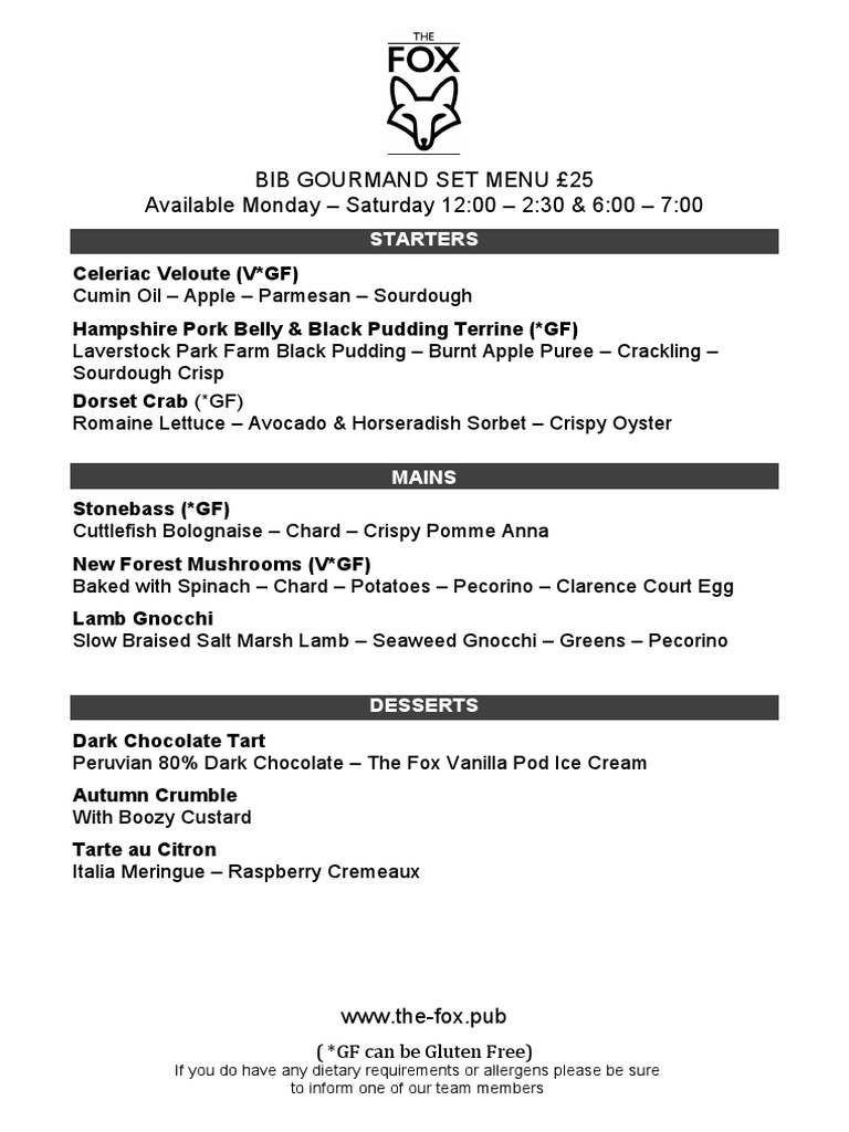 Set Menu Sample | PDF