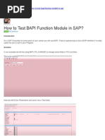 Executing Function Modules Sequentially Using SE37 Transaction in SAP | PDF