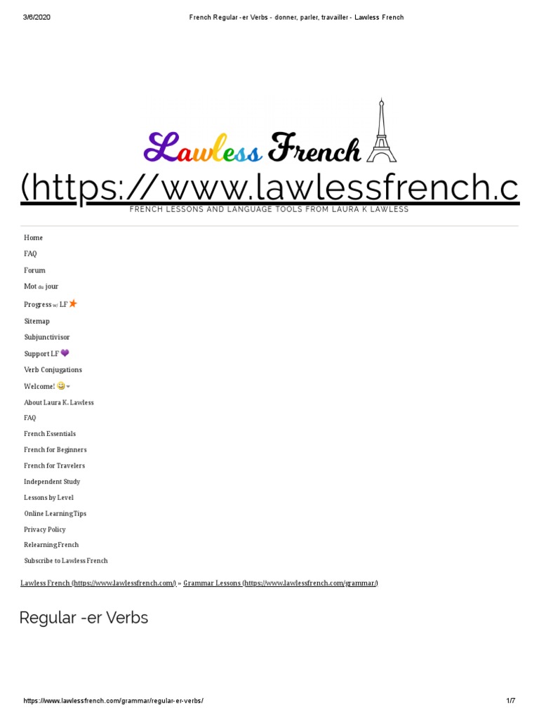 Dormir Conjugation Chart French
