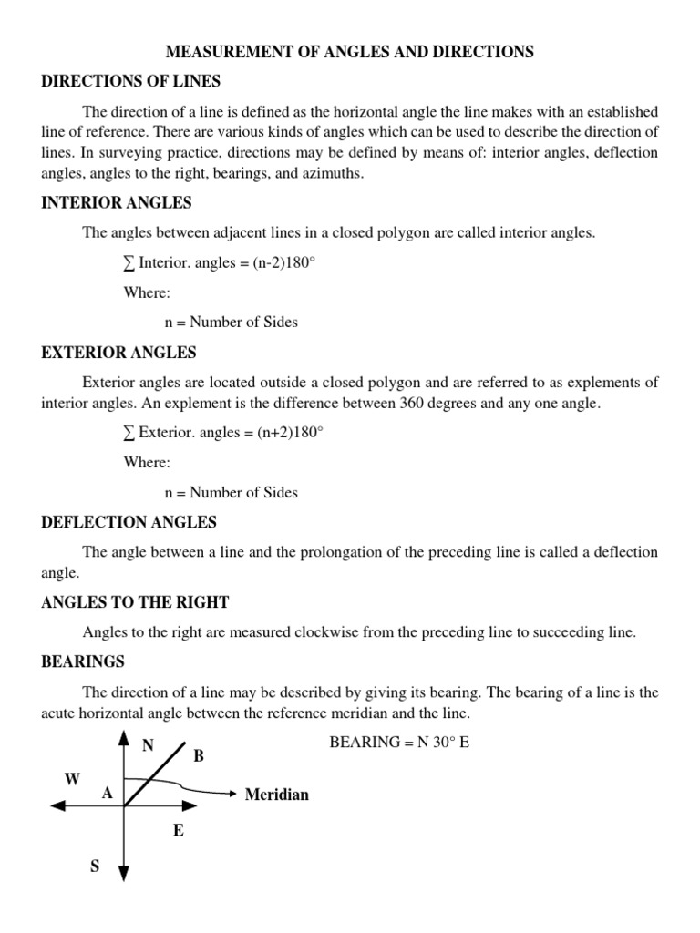 Measurement of Angles and Directions 2 | PDF