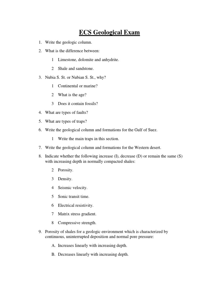 ECS Exam | PDF | Porosity | Resistor