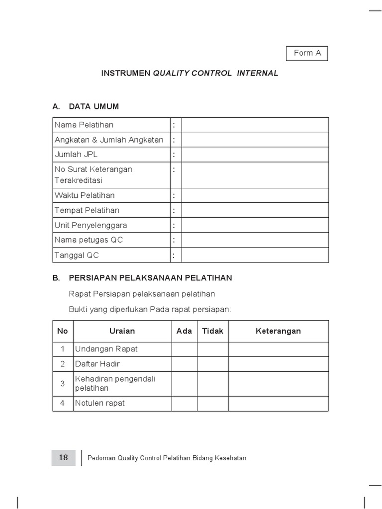 Instrumen QC Internal | PDF