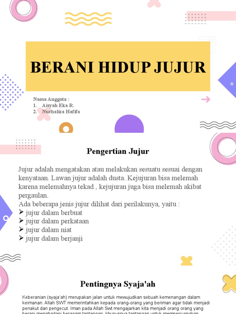 Berani Hidup Jujur | PDF