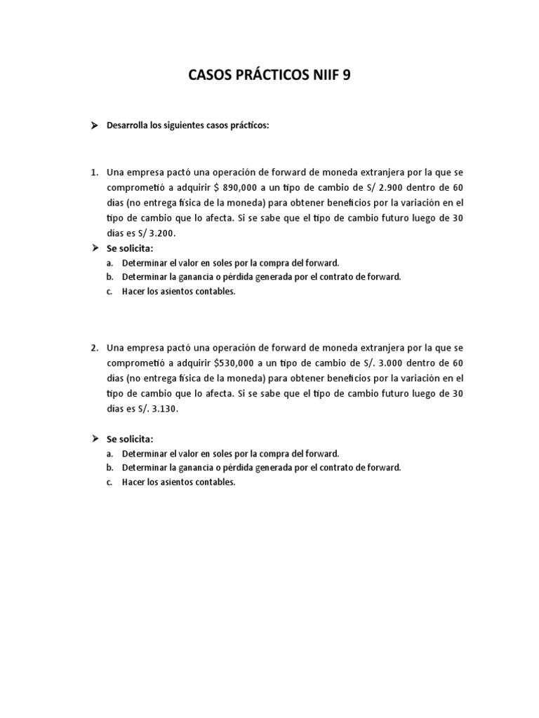 Casos Prácticos Niif 9 | PDF
