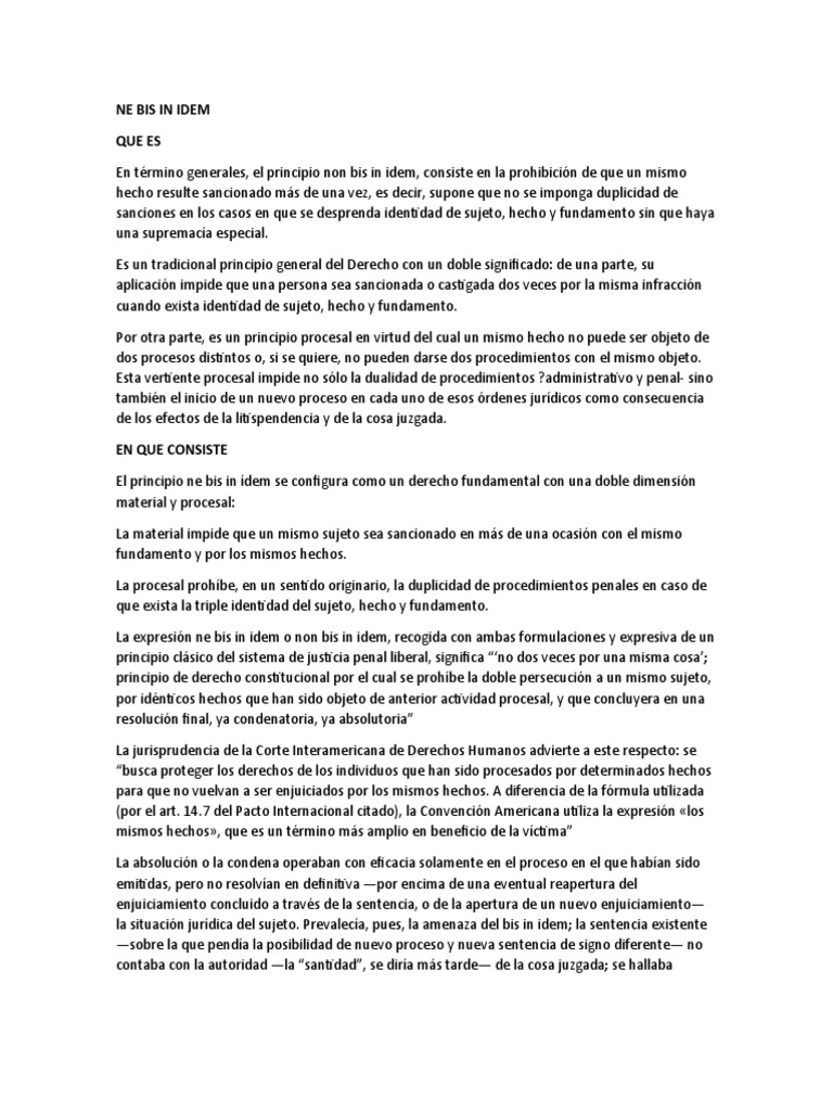 Ne Bis in Idem | PDF | Res Judicata | Ley procesal