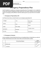 Family Emergency Contact Plan | PDF | Emergency Management | Business