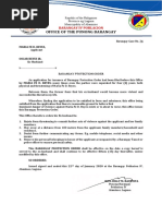 Barangay Protection Order Sample | PDF | Justice | Public Law