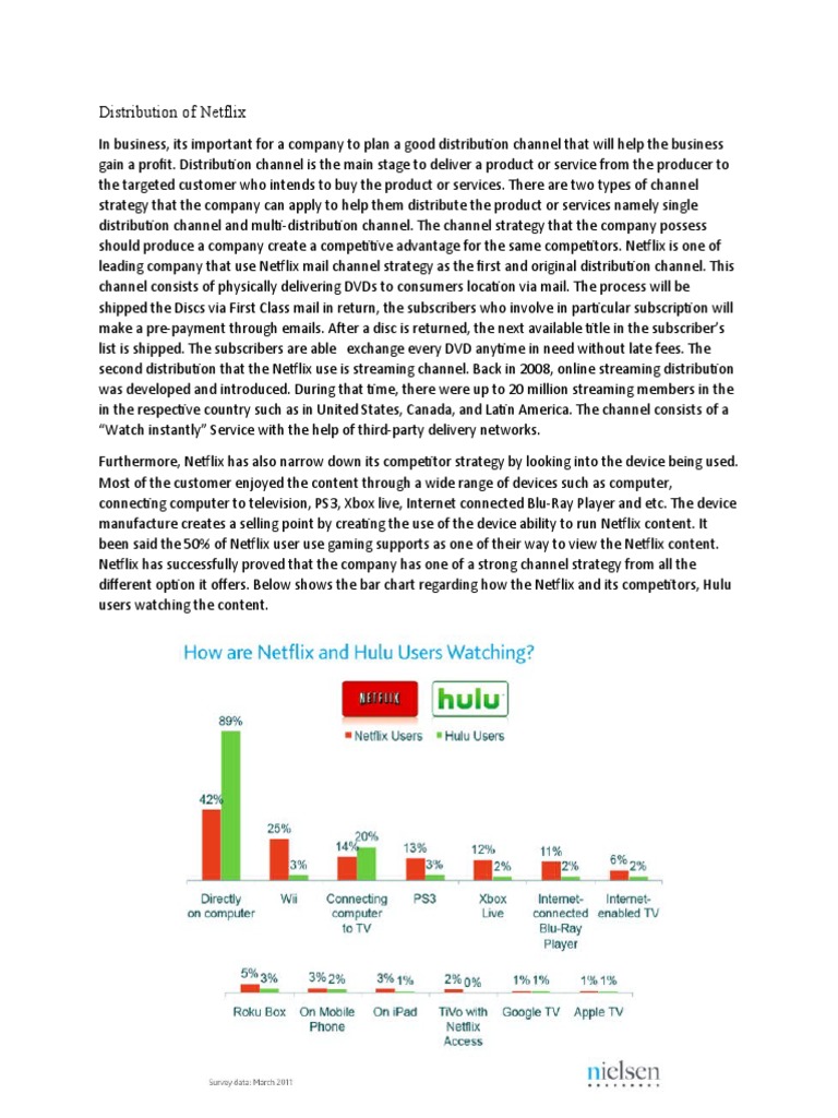 Netflix Distribution Channels Explained | PDF | Netflix | Streaming Media