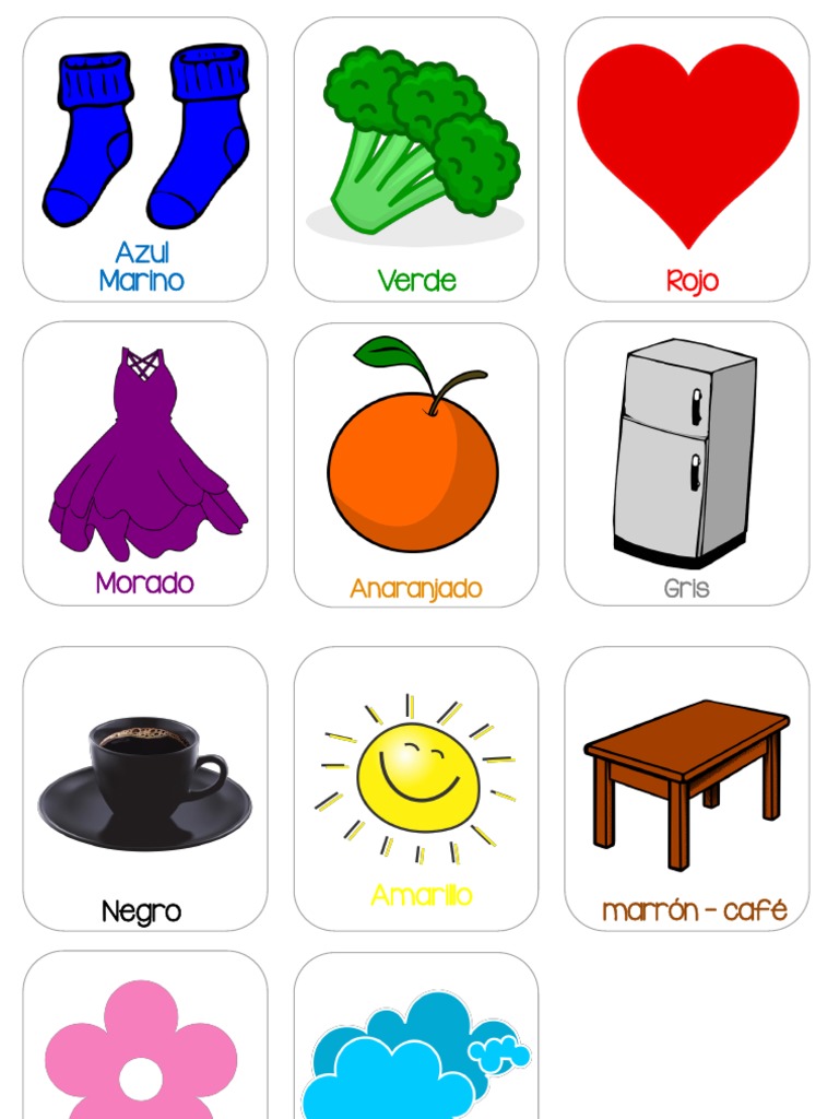 Flashcards Los Colores | PDF