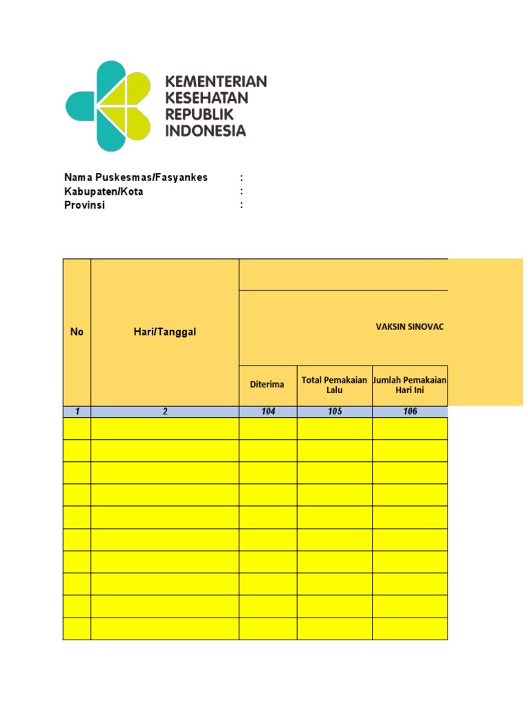 Format Pencatatan Logistik | PDF