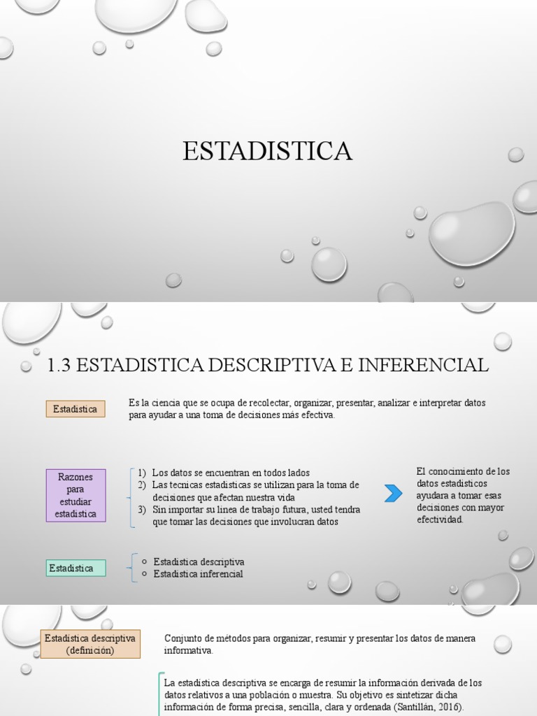 Estadistica Descriptiva e Inferencial | PDF | Promedio | Muestreo (Estadísticas)