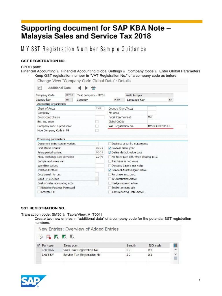 SAP Registration Number Supporting Document For KBA Note | PDF