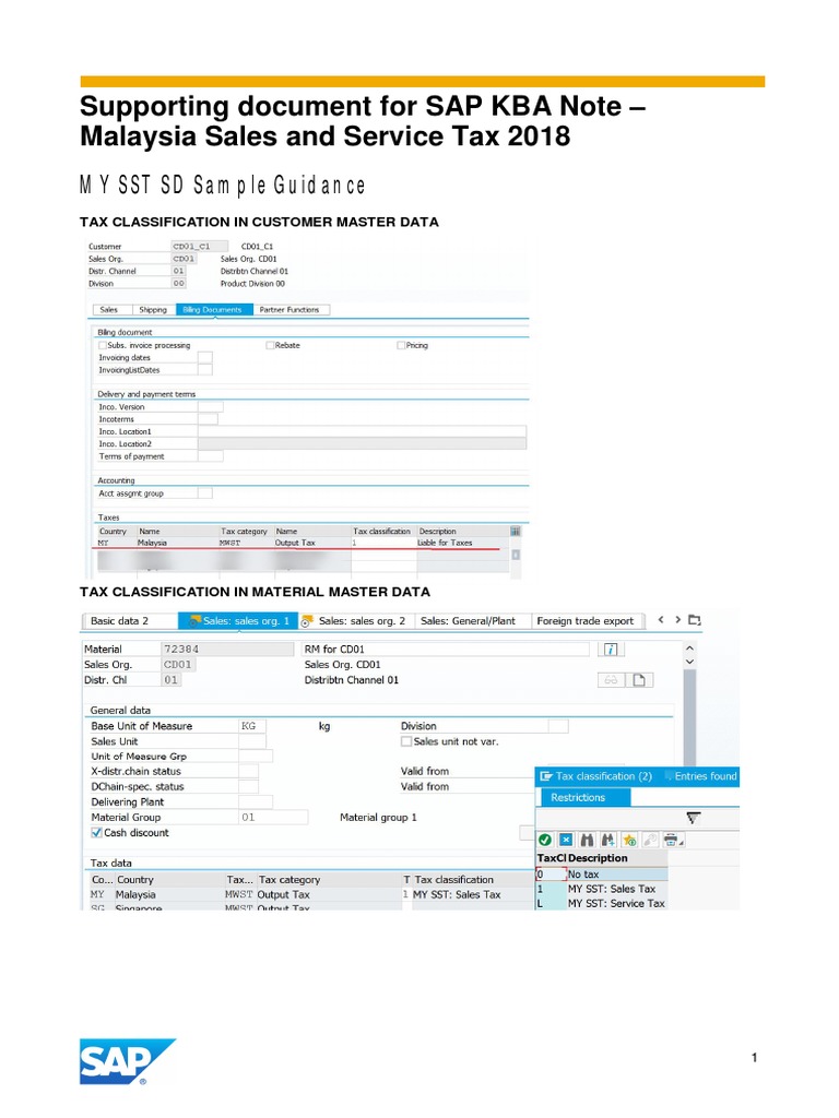SAP SD Supporting Document For KBA Note | PDF