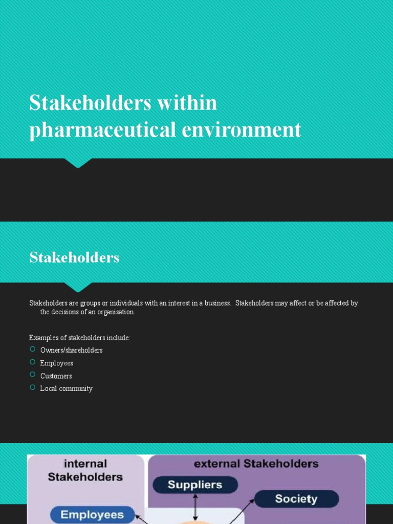 Stakeholders Within Pharmaceutical Environment | PDF | Stakeholder ...