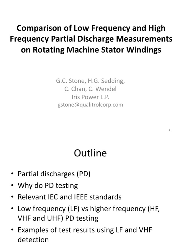 LF vs VHF Partial Discharge Testing | PDF | Very High Frequency ...
