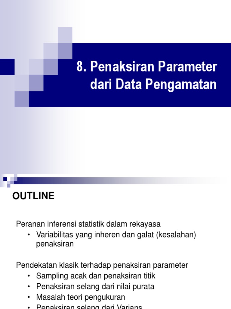 Penaksiran Parameter | PDF