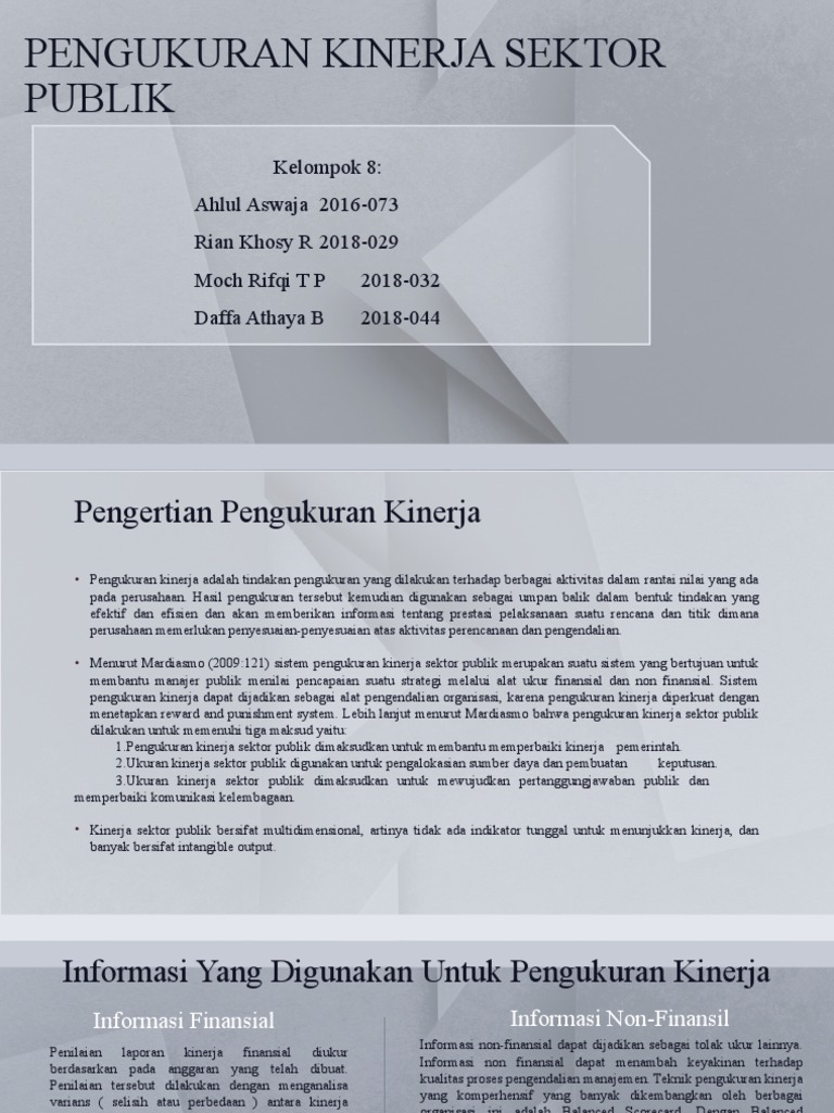 Pengukuran Kinerja Audit Sektor Publik | PDF