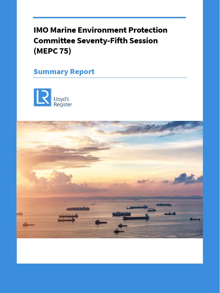 Lloyds Register IMO MEPC 75 Summary Report 2020 - 11 | PDF | Emission Intensity | Greenhouse Gas