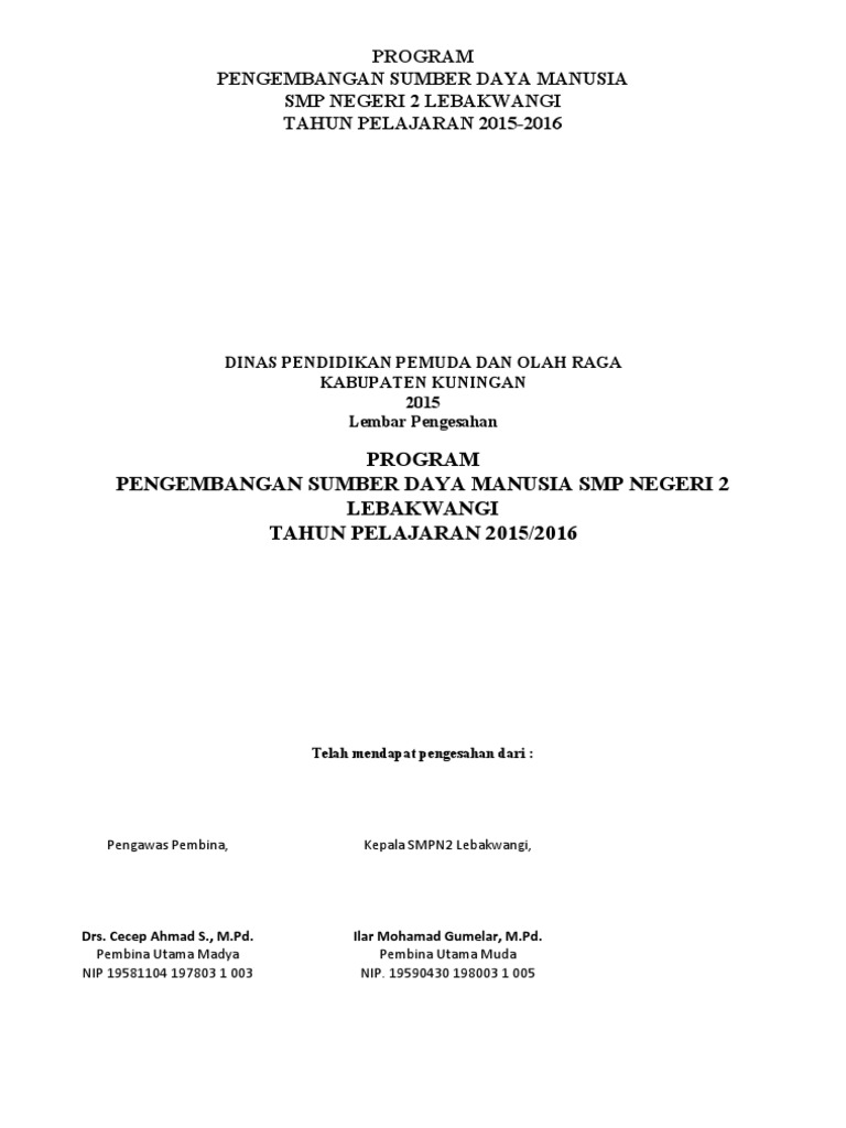 2.3. Program Pengembangan SDM | PDF