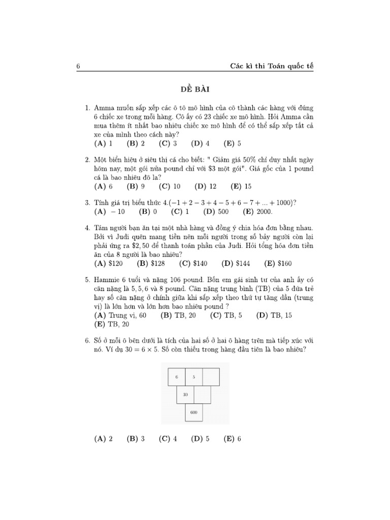 2013 AMC 8 Answer Key | PDF | Technology & Engineering