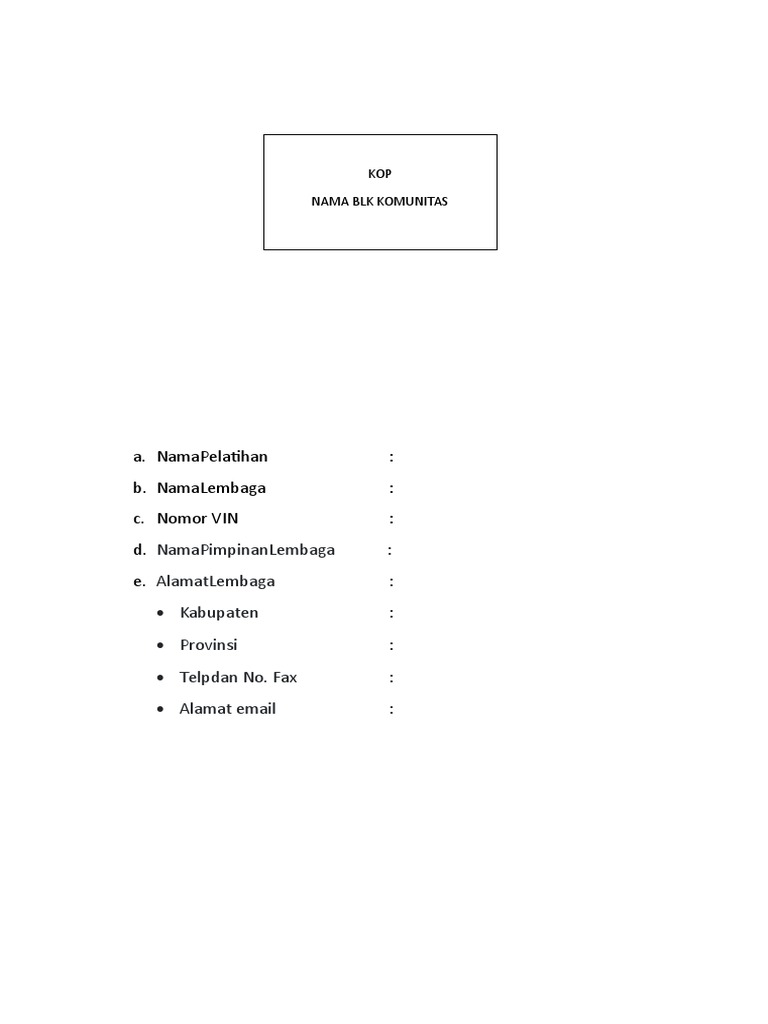 Contoh PROPOSAL BANPROG BLKK | PDF
