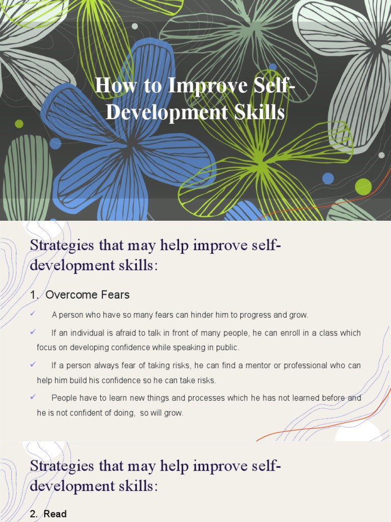 Strategies for Self-Development Skills | PDF | Mentorship | Leadership
