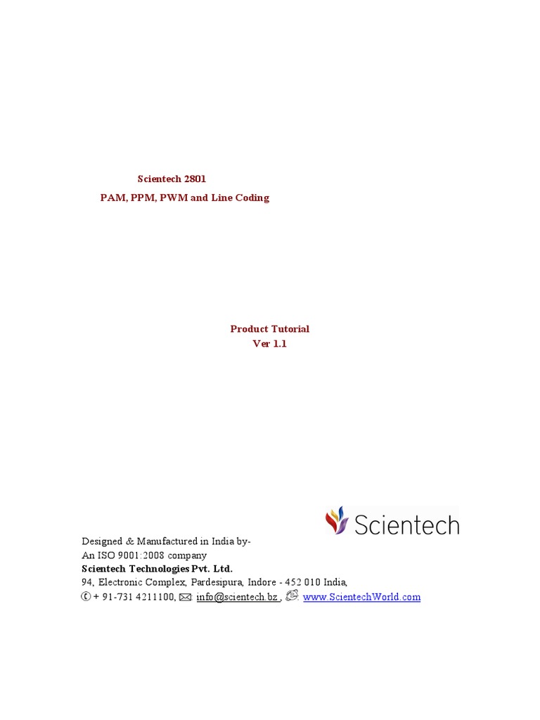 Scientech 2801 | PDF | Discrete Time And Continuous Time | Sampling (Signal Processing)