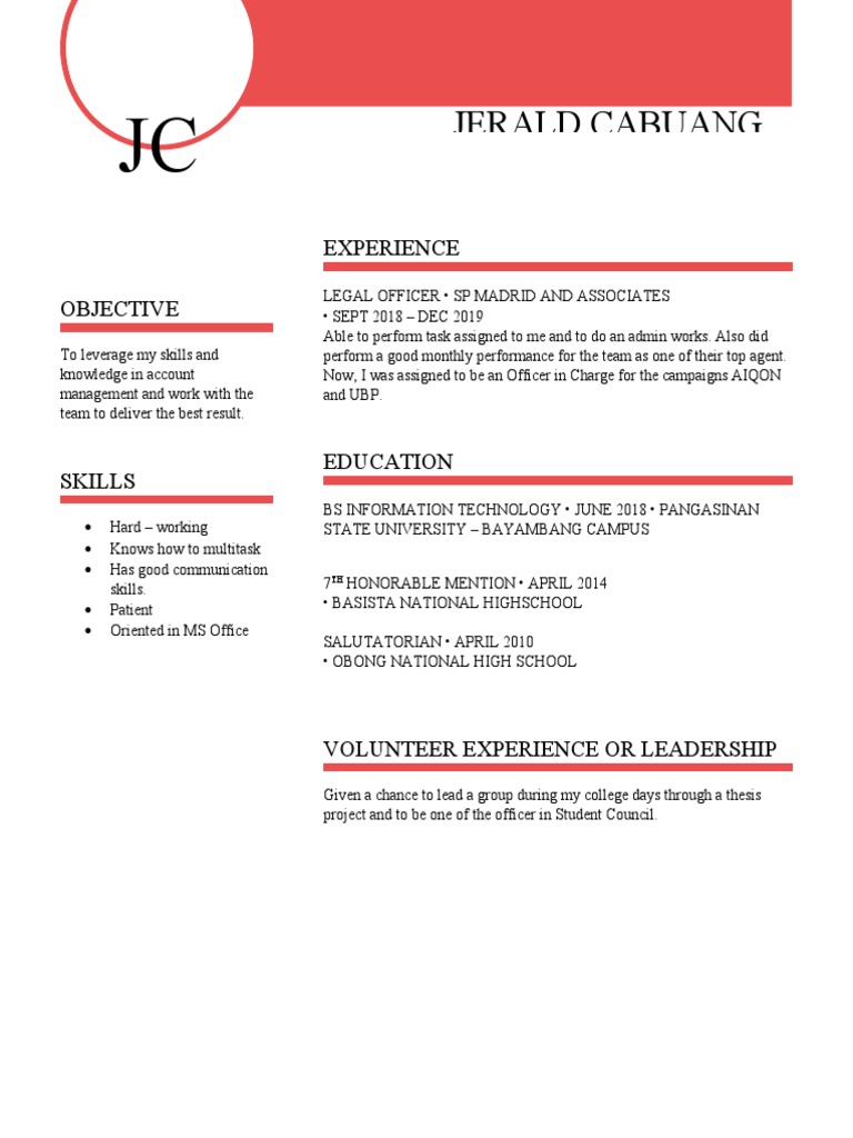 JC Resume | PDF